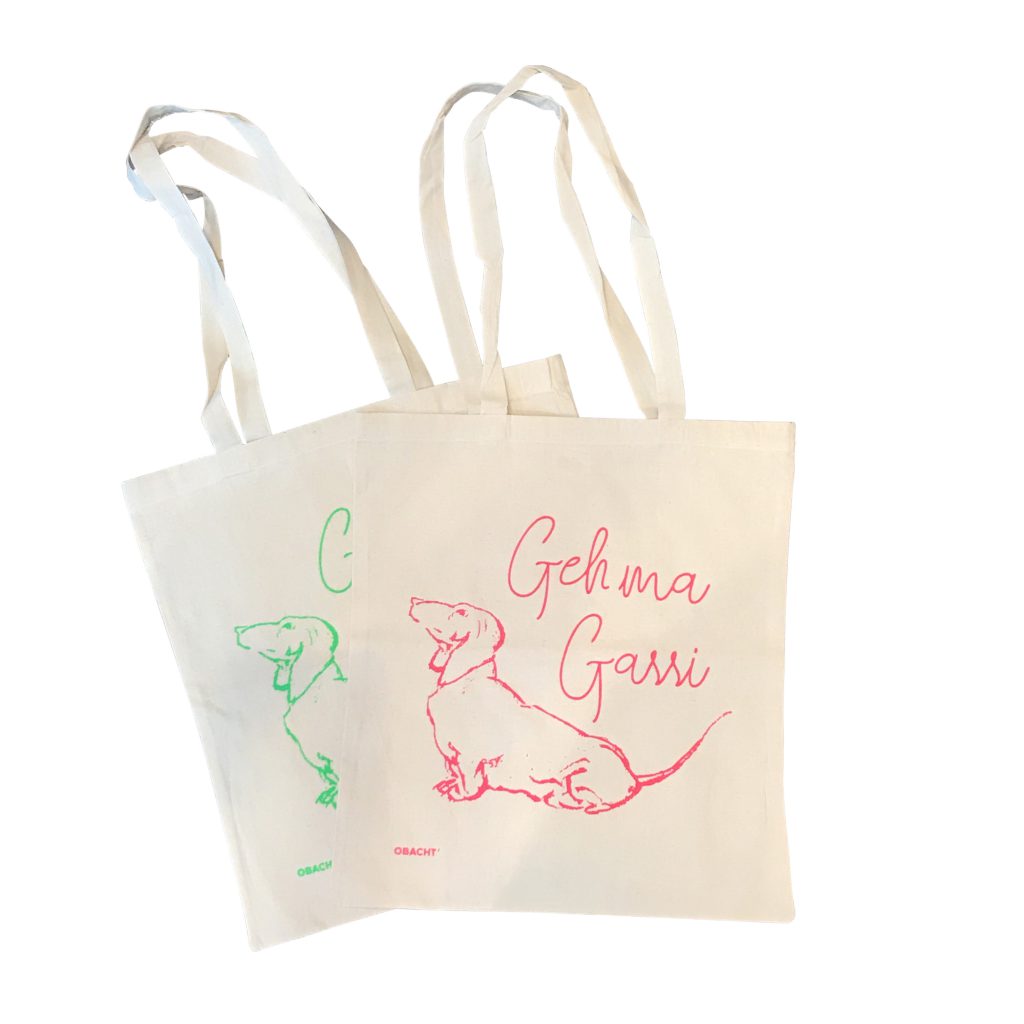 Baumwolltasche "Geh ma Gassi" - Obacht